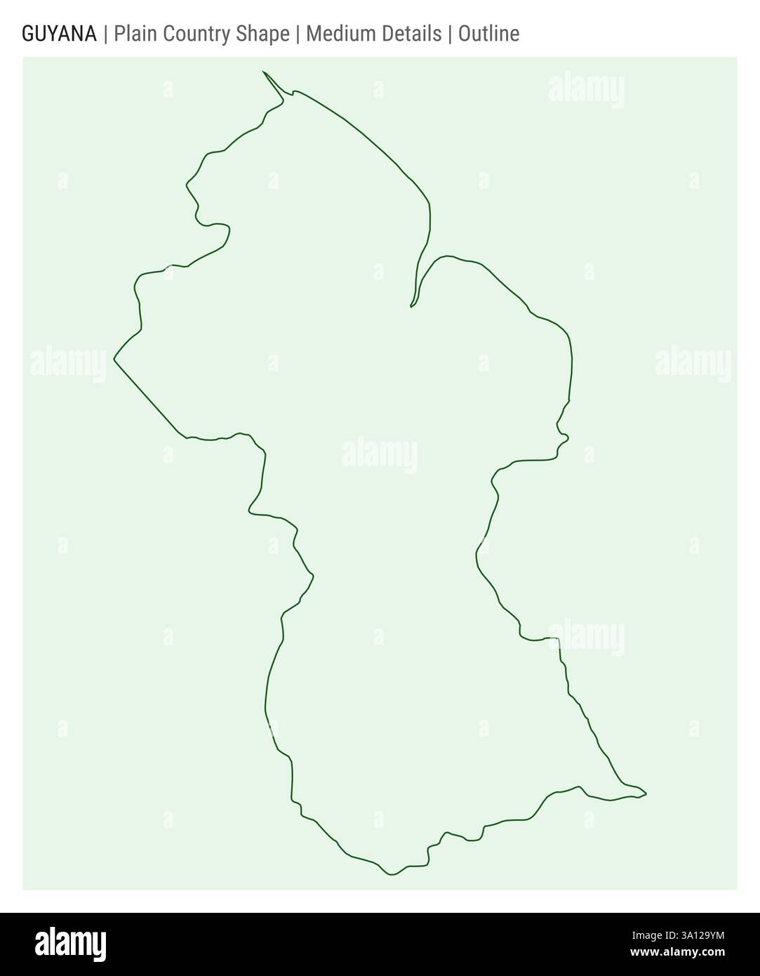 Guyana map outline hi-res stock photography and images - Alamy