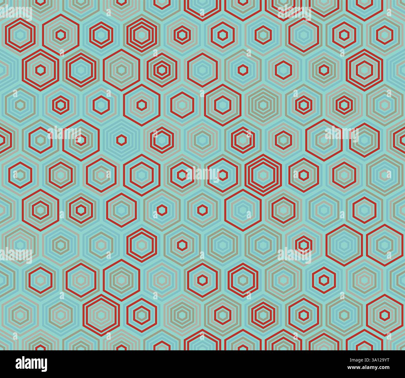 Mosaic hexagon shapes background. Hexagon stacked mosaic background. Hexagonal shapes. Multiple ...