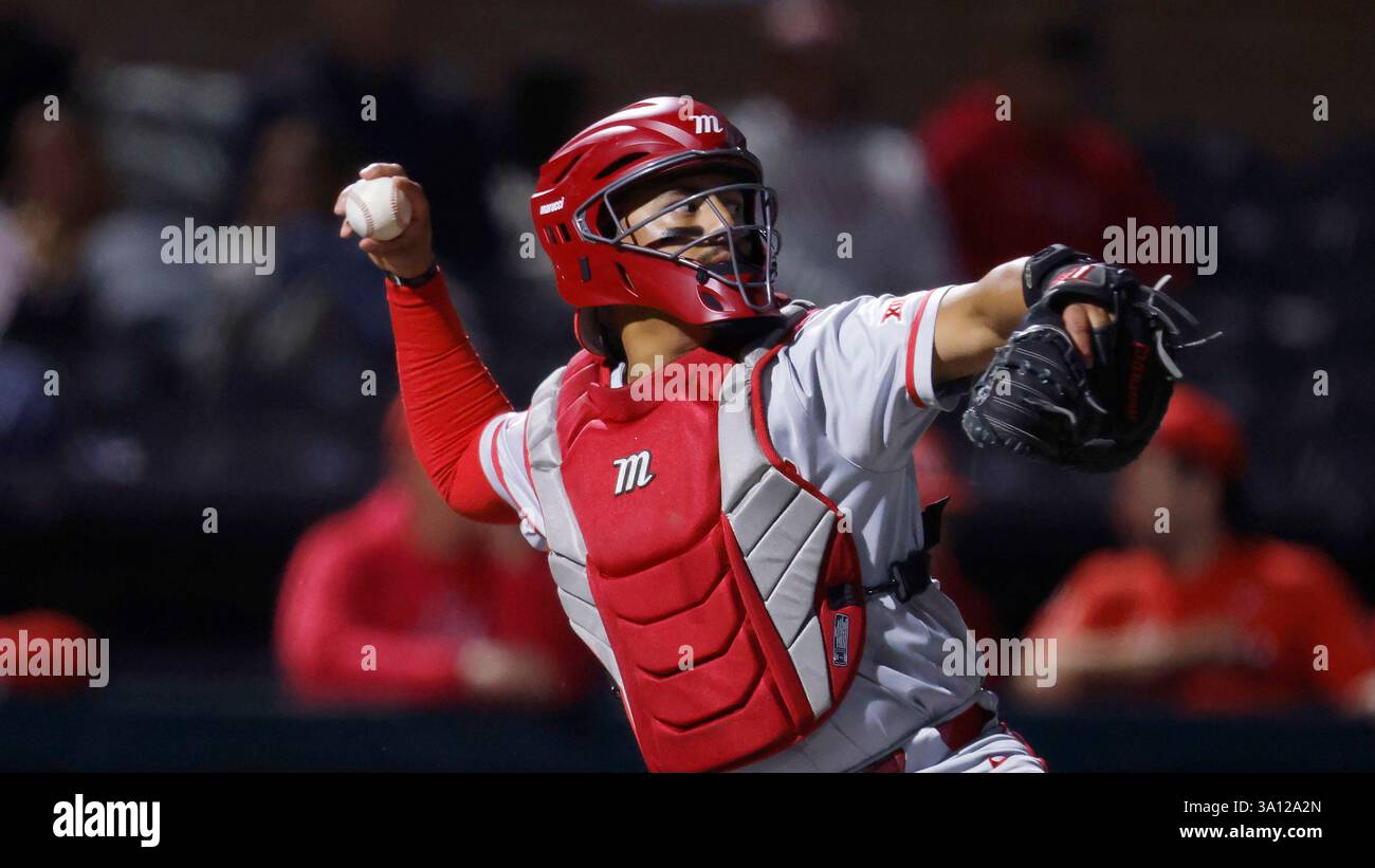 Houston catcher Kenneth Jimenez (31) during an NCAA baseball game ...