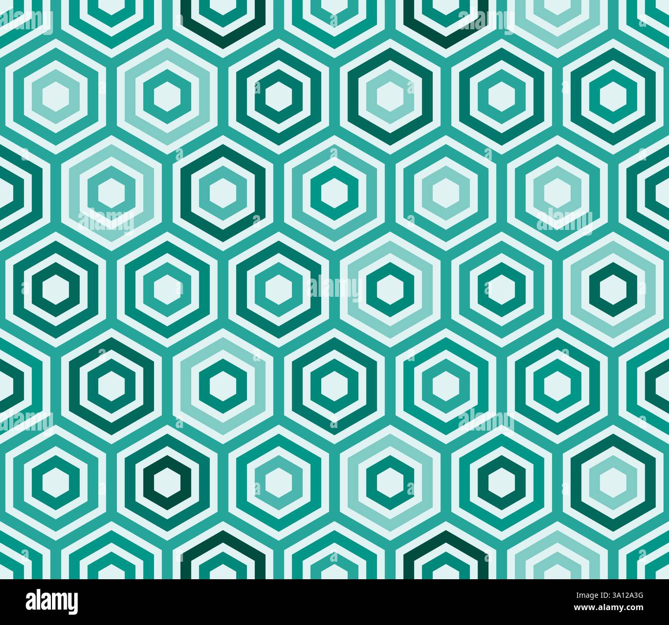 Vector background. Plain hexagon frames. Turquoise color tones. Large hexagon shapes. Tileable ...
