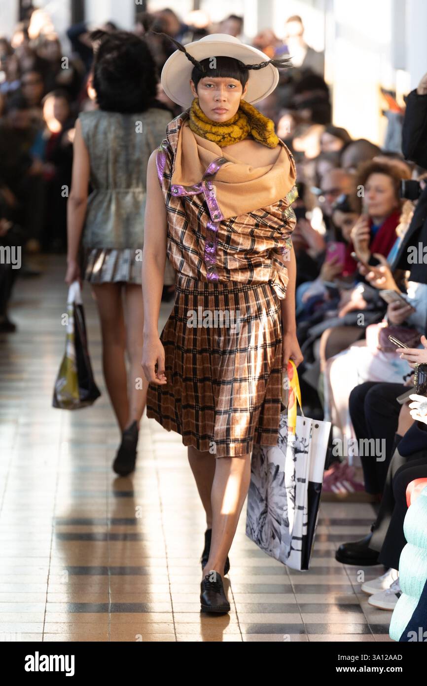 A model walks the runway during the Francesca Liberatore Fall/Winter ...