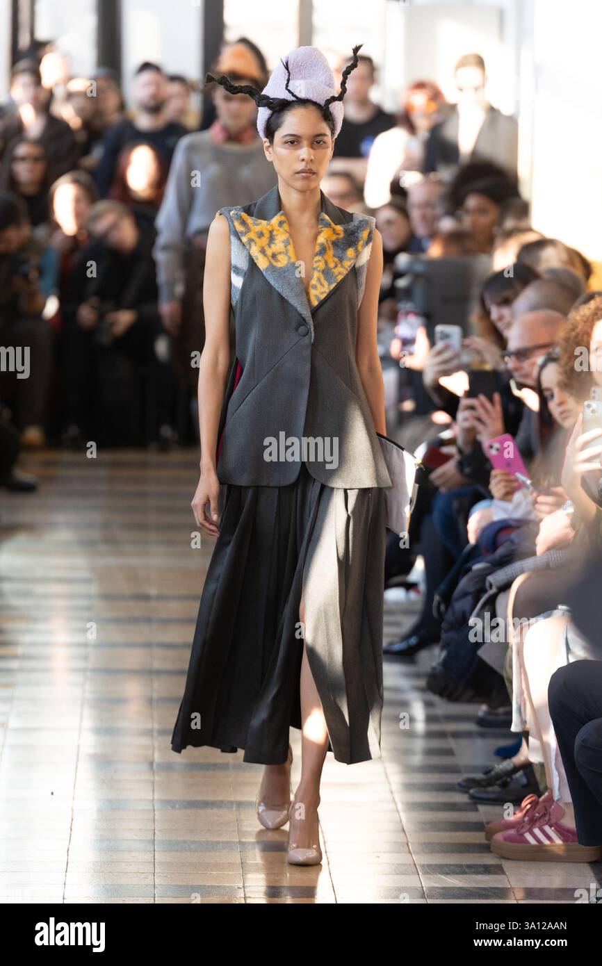 A model walks the runway during the Francesca Liberatore Fall/Winter ...