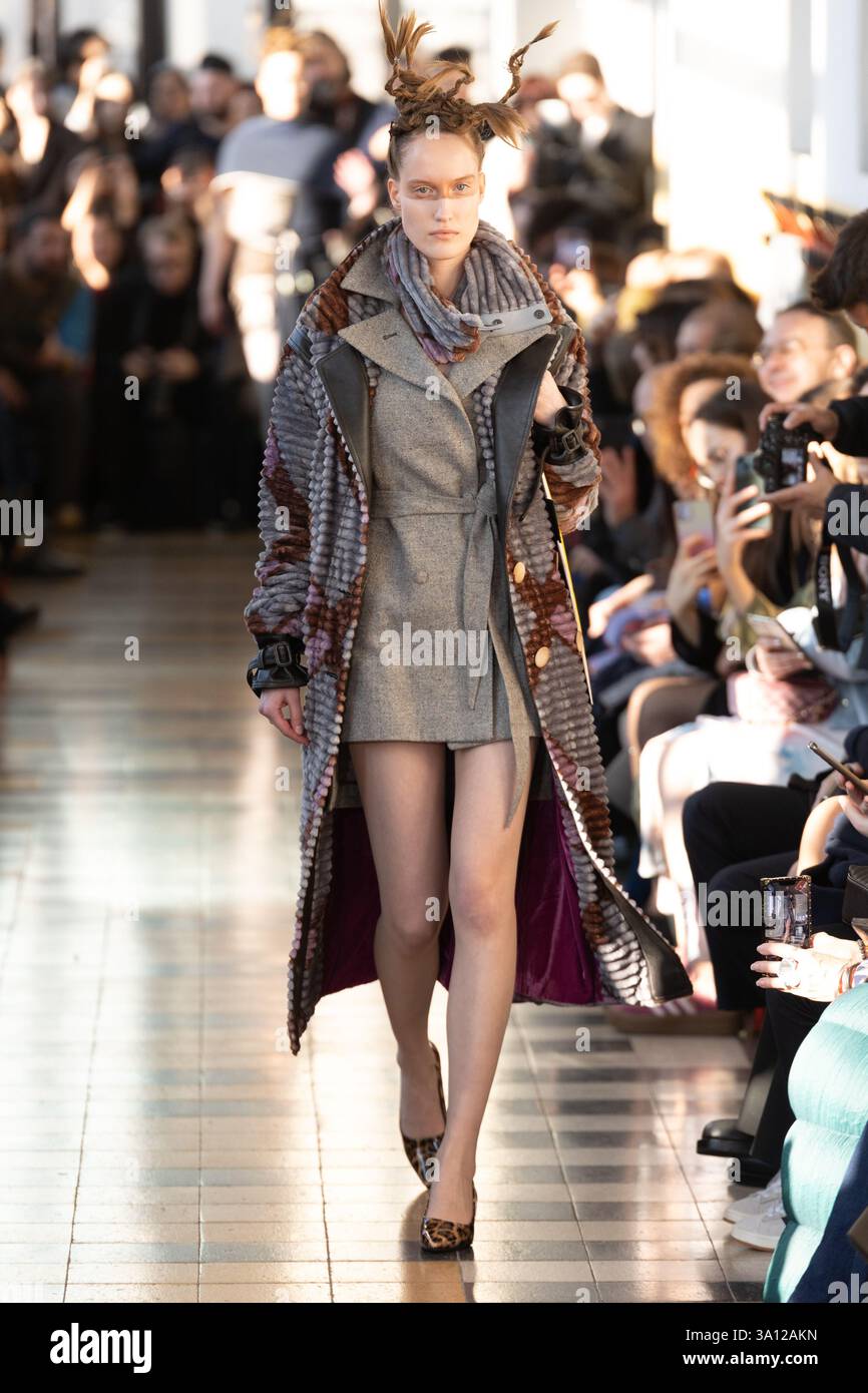 A model walks the runway during the Francesca Liberatore Fall/Winter ...