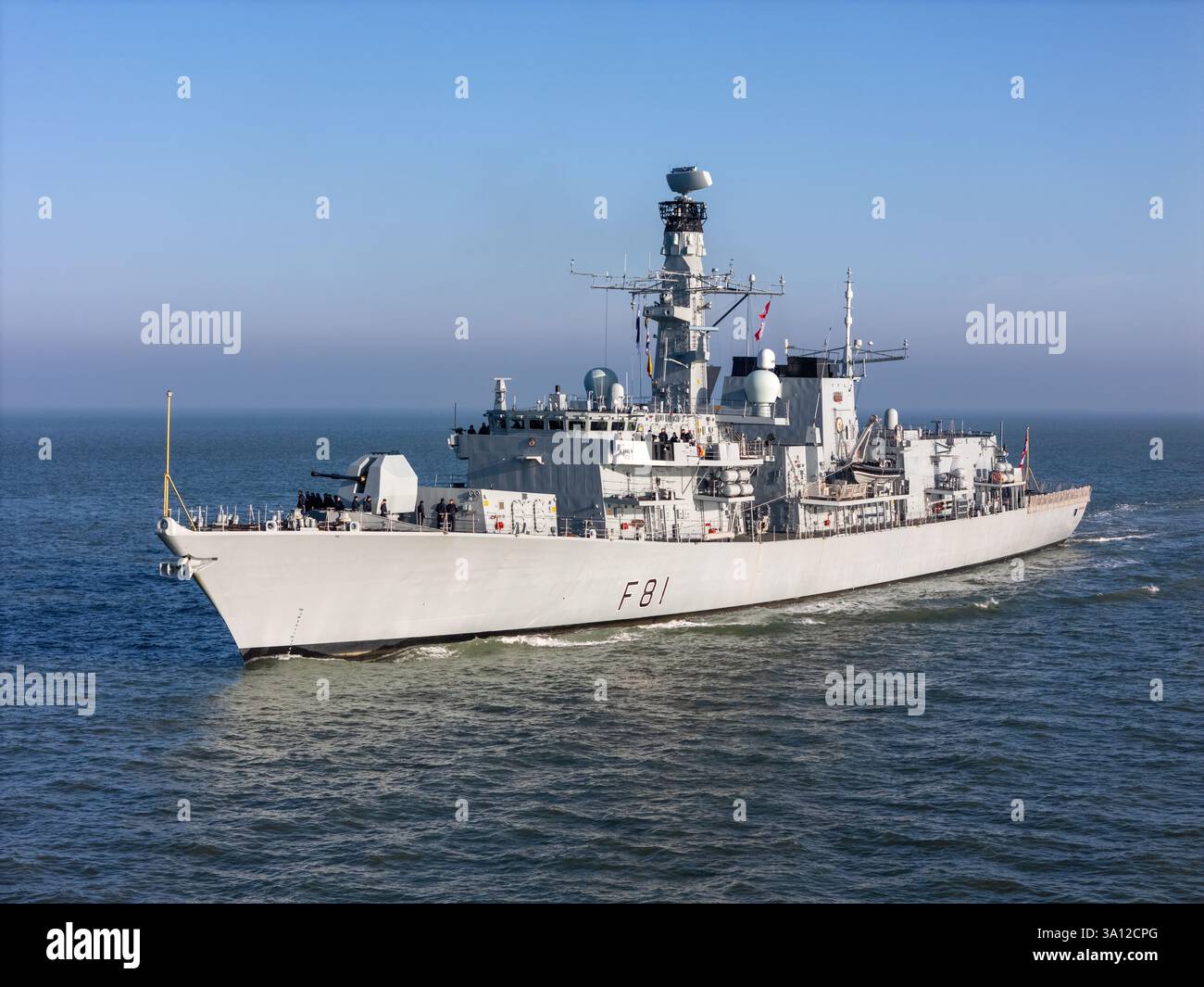 HMS Sutherland (F81), a Type 23 frigate operated by the Royal Navy (RN ...