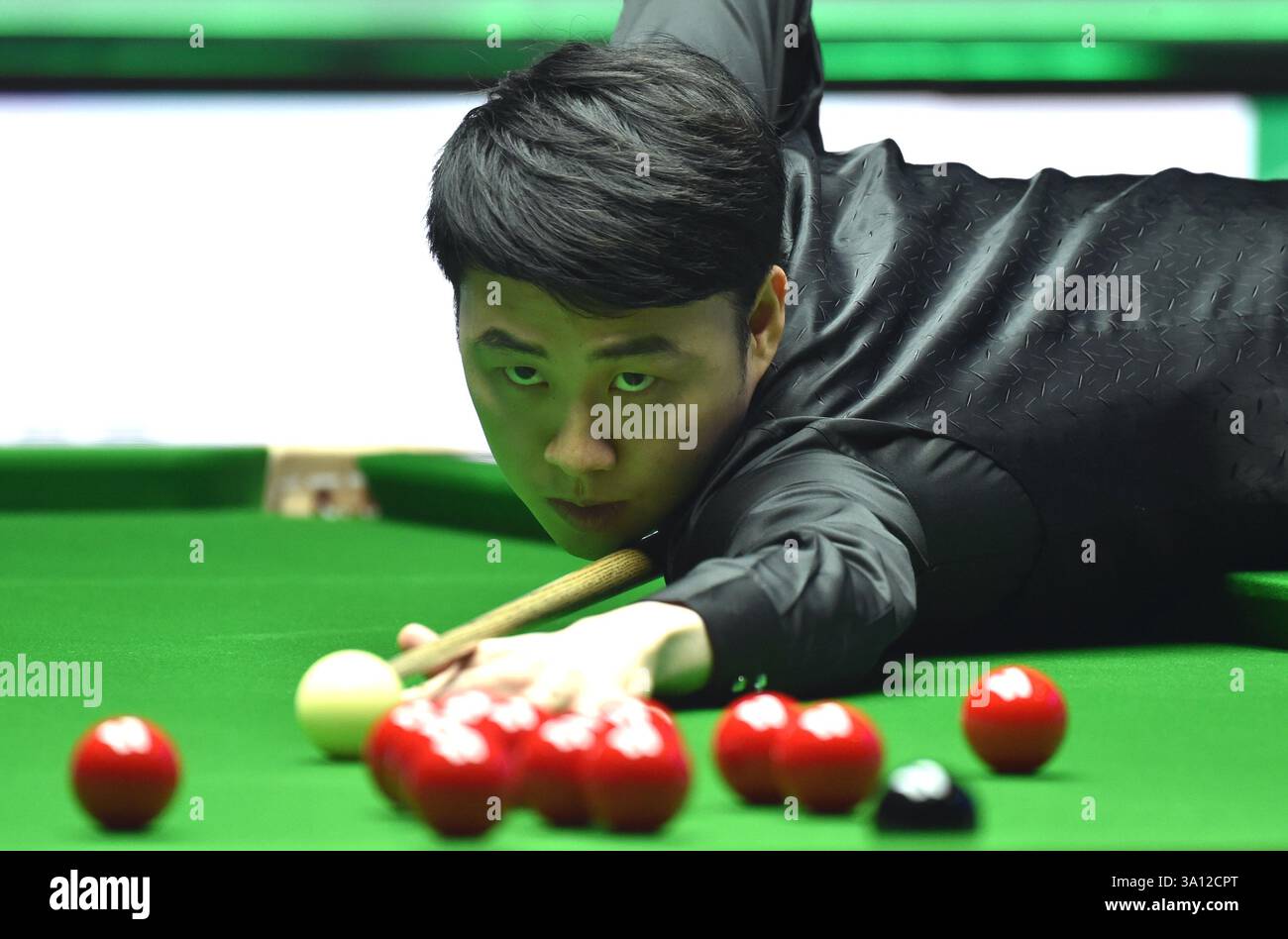 Hong Kong, China. 6th Mar, 2025. Xu Si plays a shot during the second ...