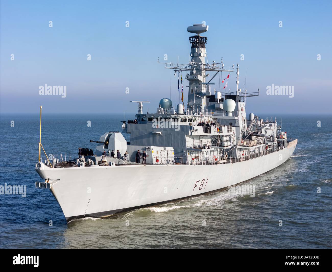 HMS Sutherland (F81), a Type 23 frigate operated by the Royal Navy (RN ...