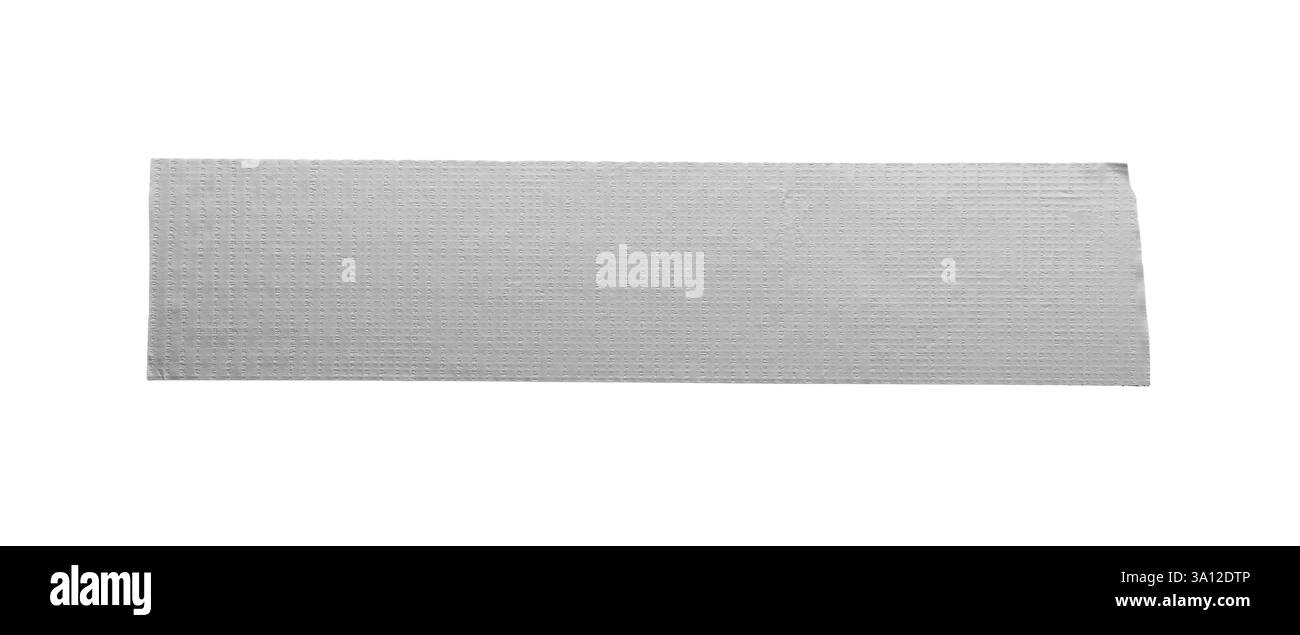 Strip of silver adhesive tape on white background, top view Stock Photo ...