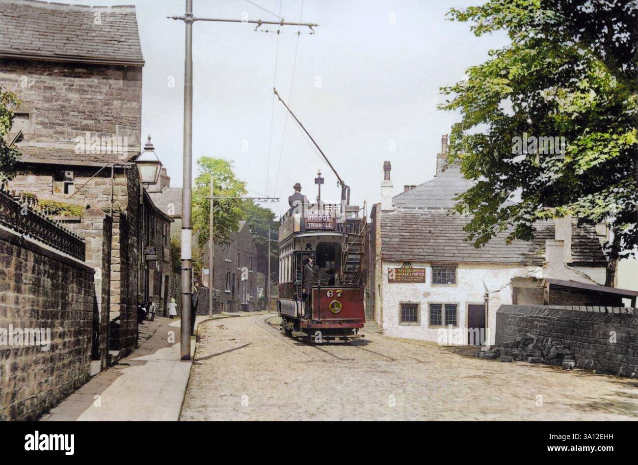 Looking east along Rochdale Road at Stile, Triangle, West Yorkshire ...