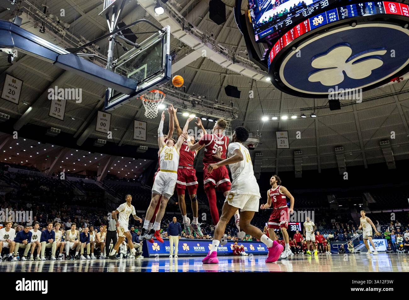 March 05, 2025: A general view as Notre Dame guard J.R. Konieczny (20 ...