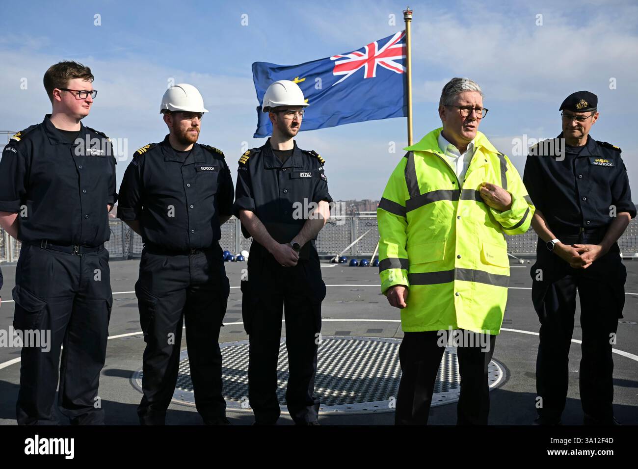 Britain's Prime Minister Keir Starmer, second from right, speaks on RFA ...