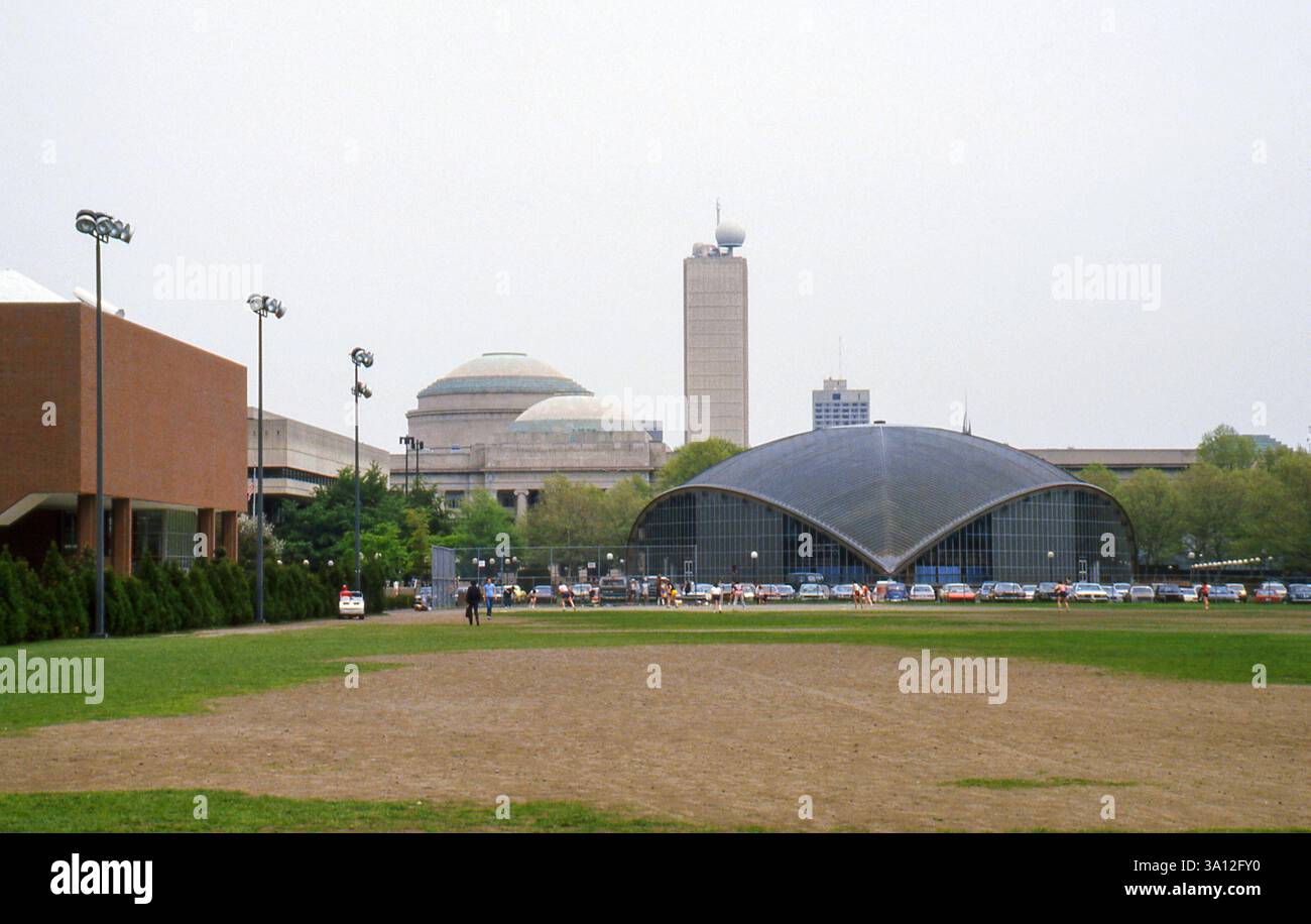 MIT in Cambridge Massachusetts, USA. Kresge Auditorium in the center of ...