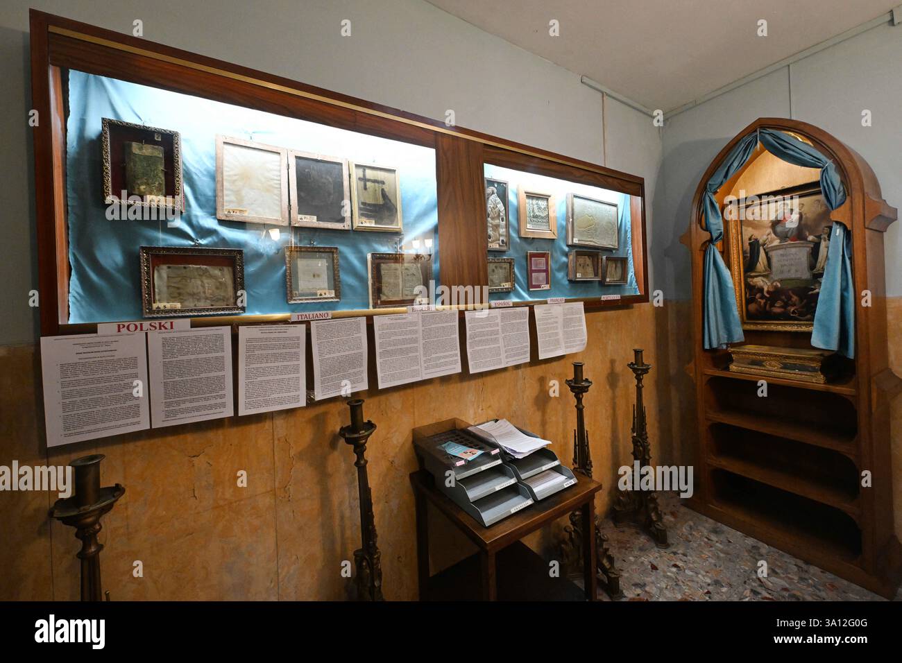 The ‘ Museum of the Holy Souls in Purgatory’ housed in a room of the ...