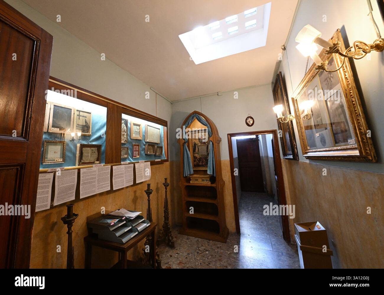 The ‘ Museum of the Holy Souls in Purgatory’ housed in a room of the ...