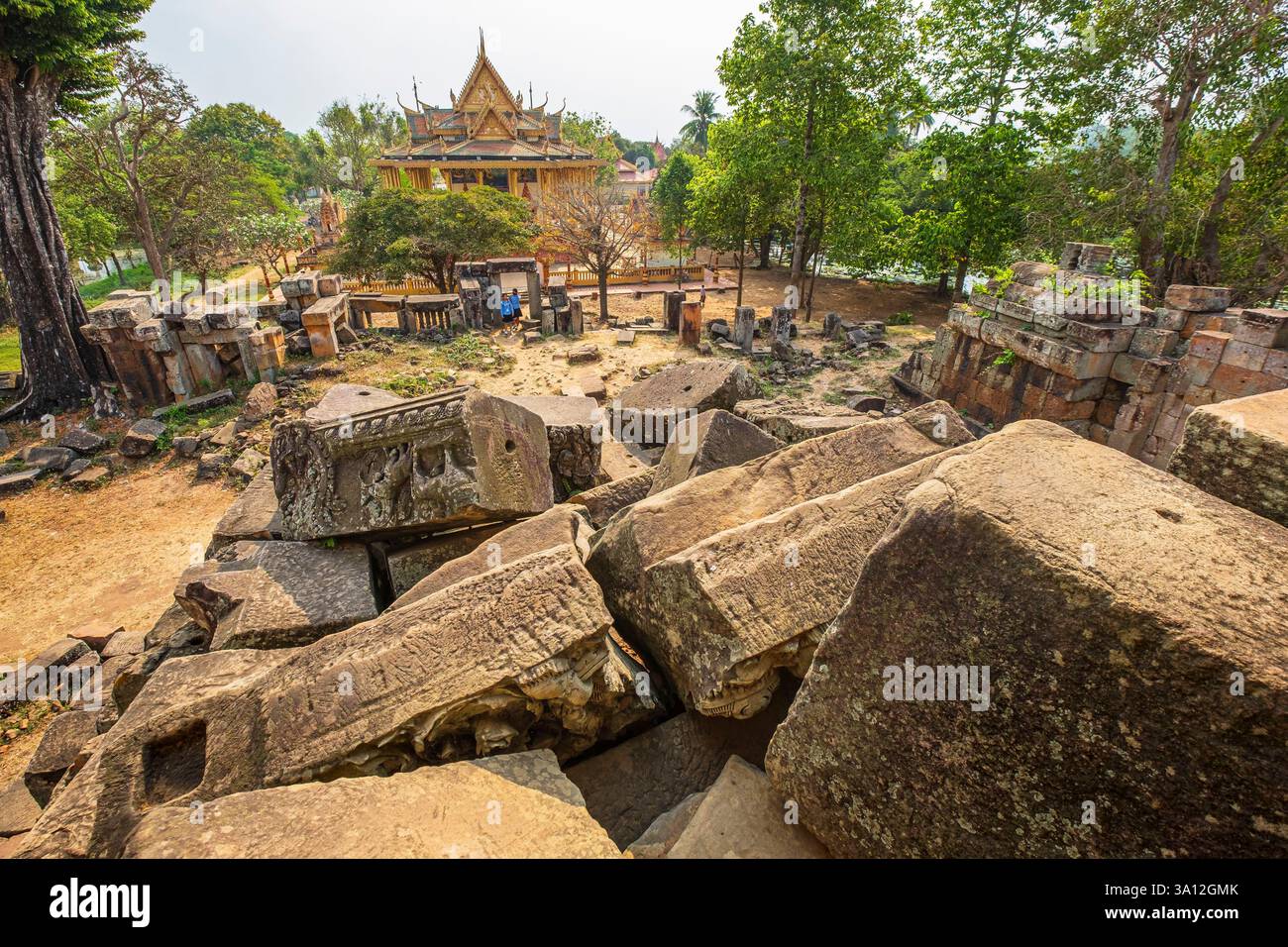 Cambodia, Battambang, Wat Ek Phnom, Angkorian temple built in the 11th ...