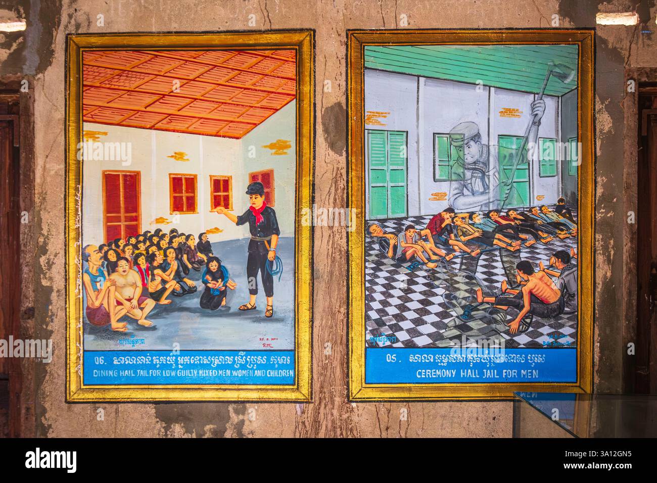 Cambodia, Battambang, 300-year-old Wat Samrong Knong Buddhist pagoda ...