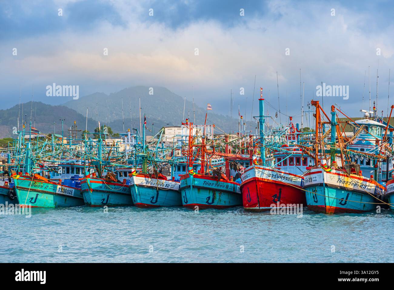 Thailand, Rayong province, Ban Phe, the fishing port Stock Photo - Alamy