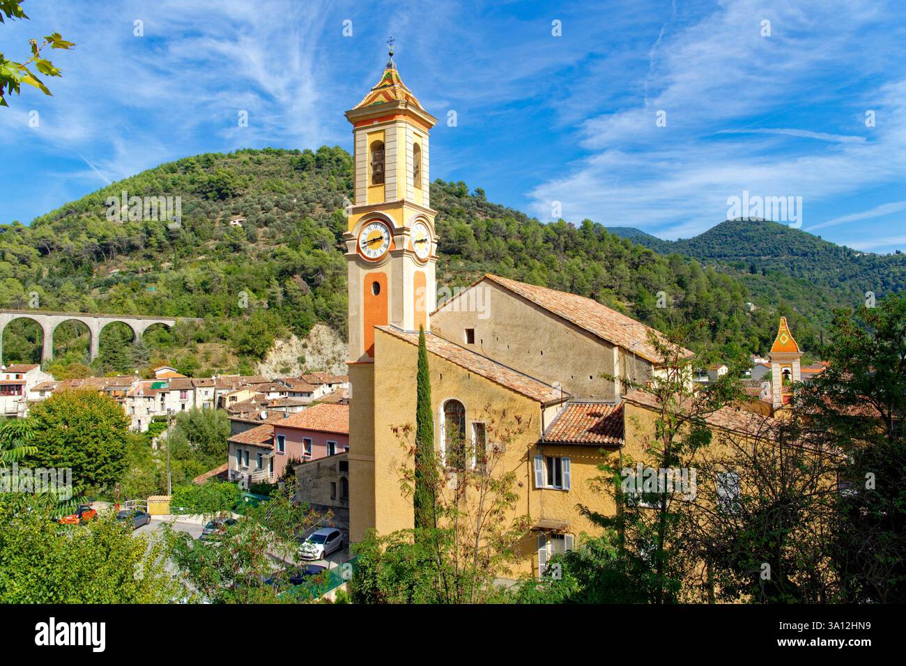 France, Alpes Maritimes, Paillon Valley, L'Escarene, St Pierre aux ...