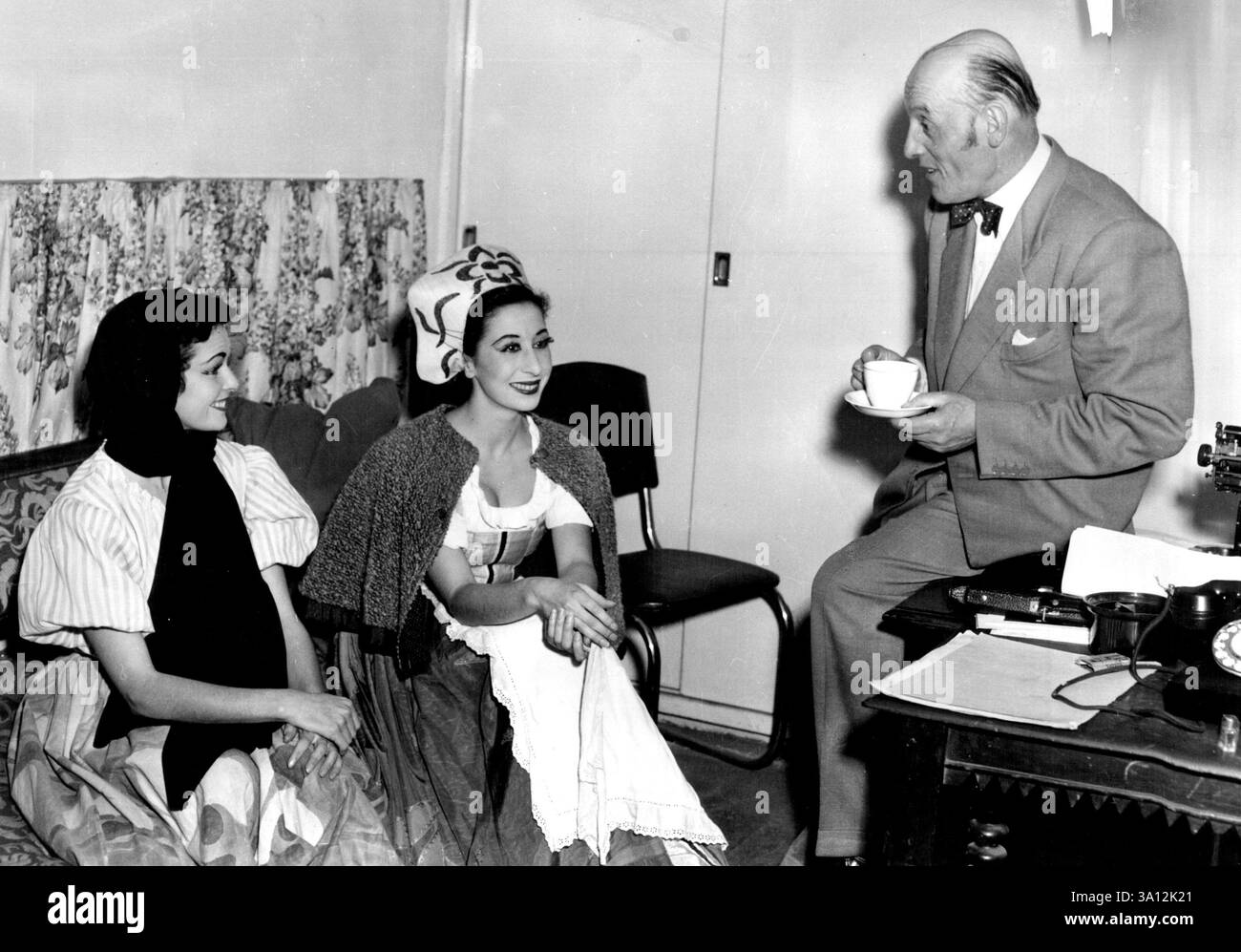 Edouard Borovansky fortified himself with tea as he talked with Jill ...