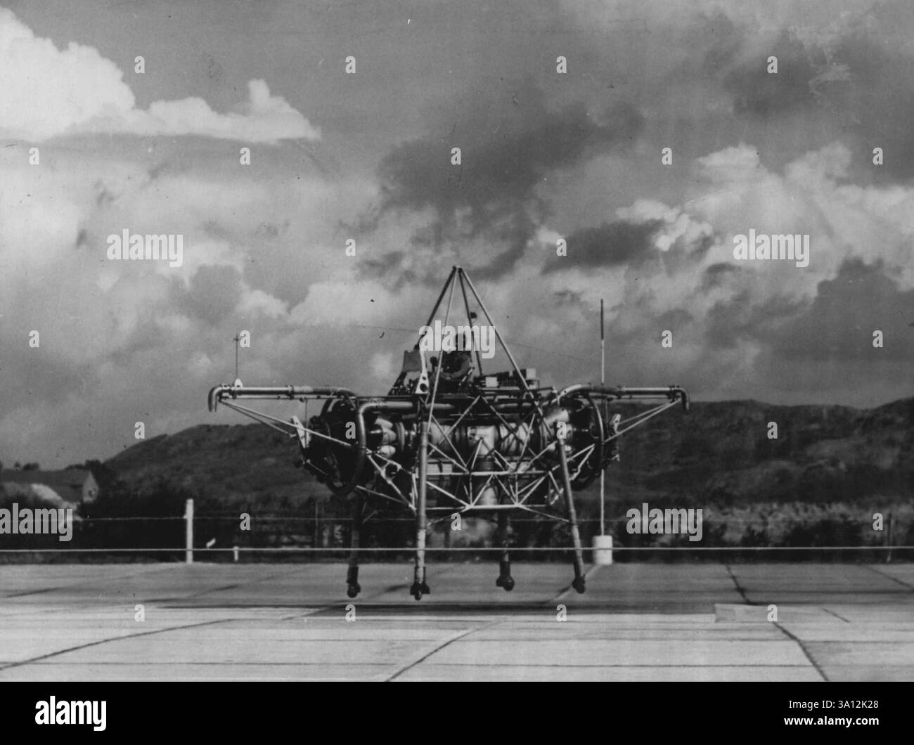 The flying Bedstead ready to take-off. January 27, 1955. (Photo by ...