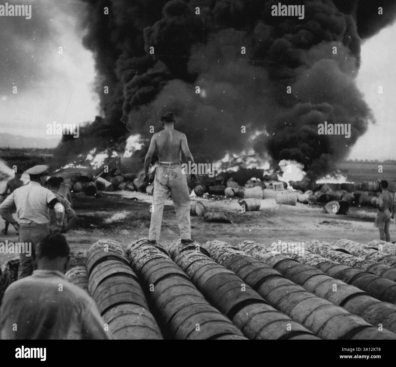 Spectacular Fire At Iwakuni, Japan -- The Royal Air Force officers and ...