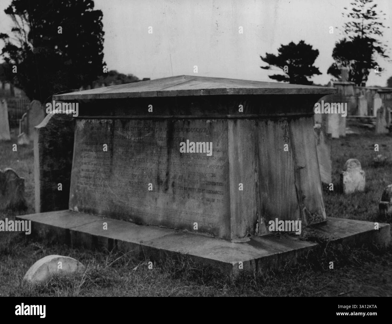 Grave of the remains of 17 victims, from the vessel Charles Eaton ...