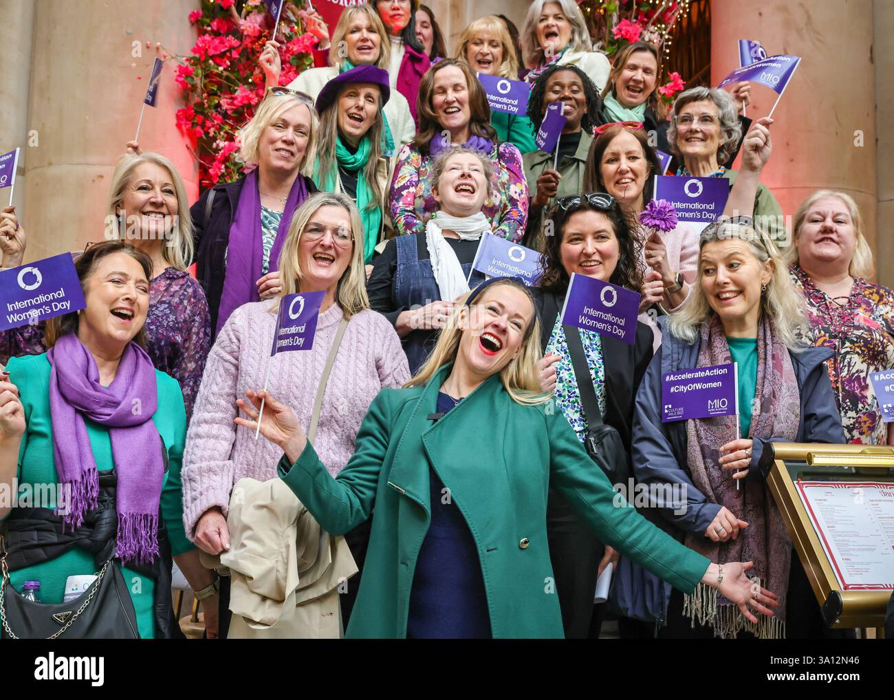 London, UK. 06th Mar, 2025. The choir inside Royal Exchange ...