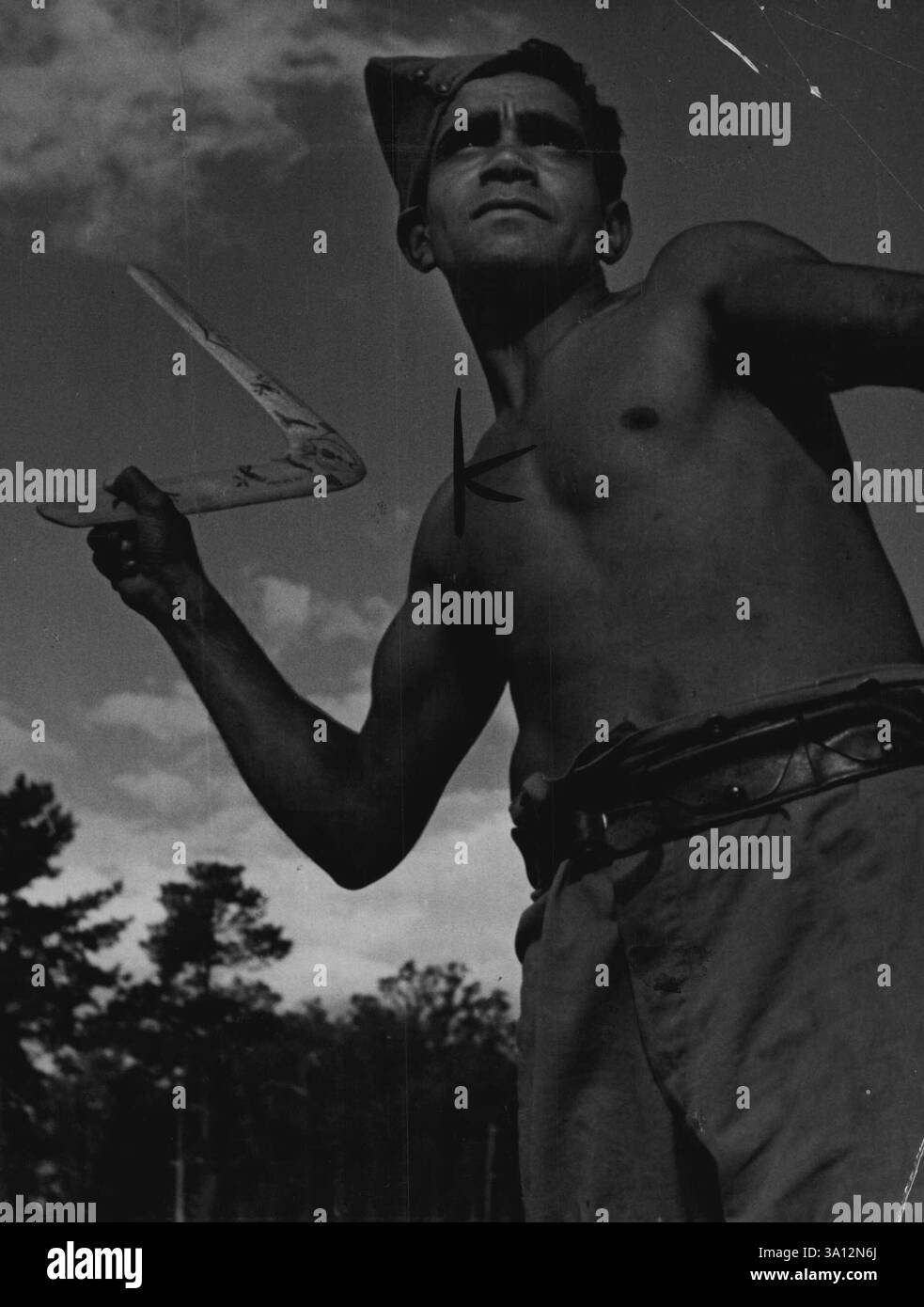 Aborigines Hunting. December 21, 1940 Stock Photo - Alamy