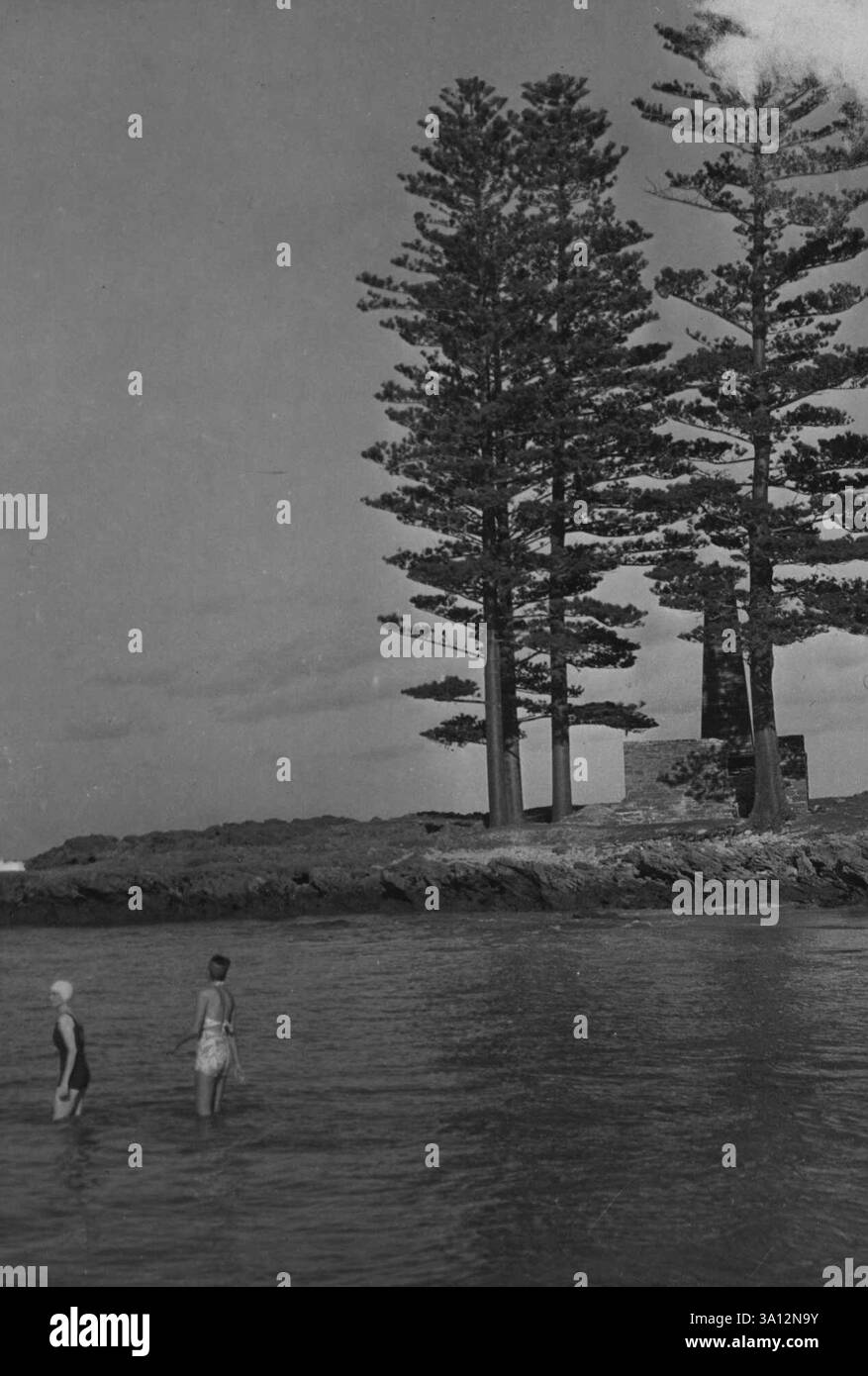 The Duchess of Gloucester, swimming with Miss Eileen Phipps at Norfolk ...