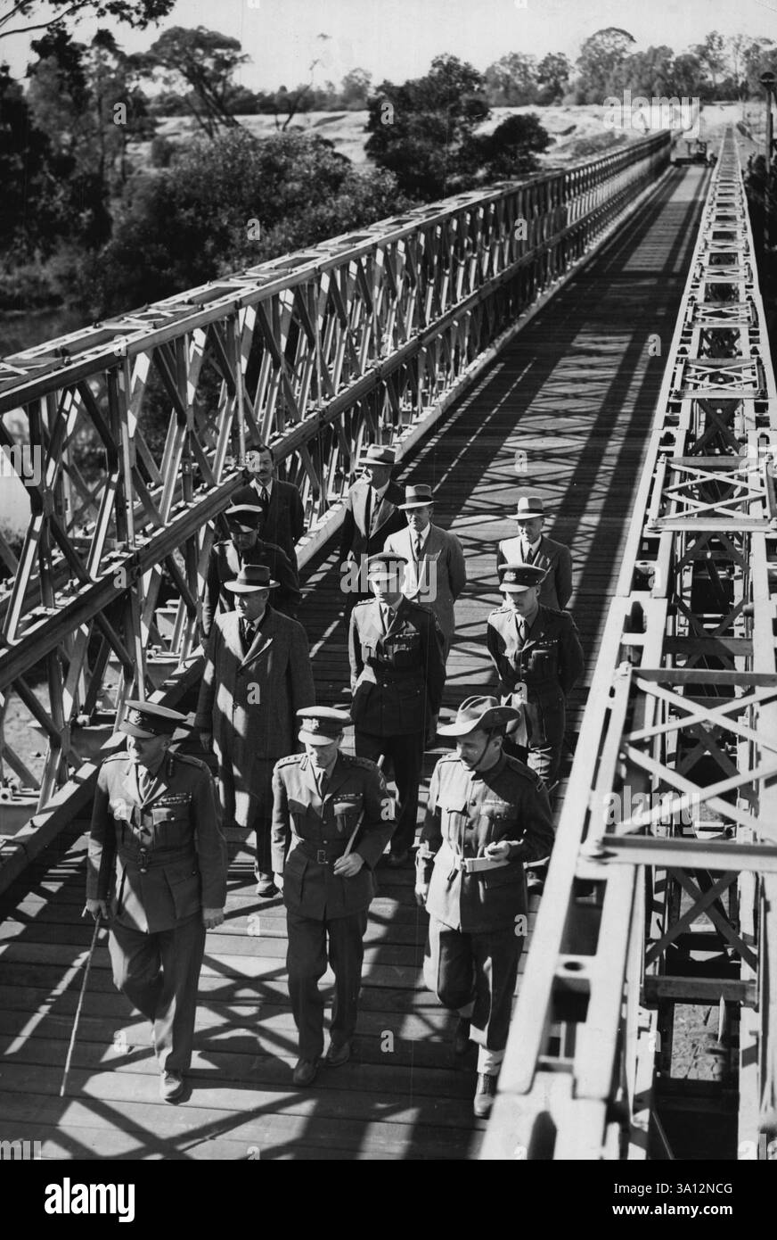 Lt. General J. Berryman, GOC Eastern Command (left) Col. J. Mann, CRE ...