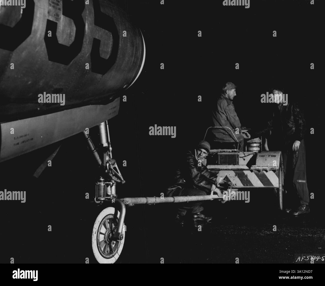 F-84 Thunderjet Towed Runway Before History-making Flight HQ, FEAF ...