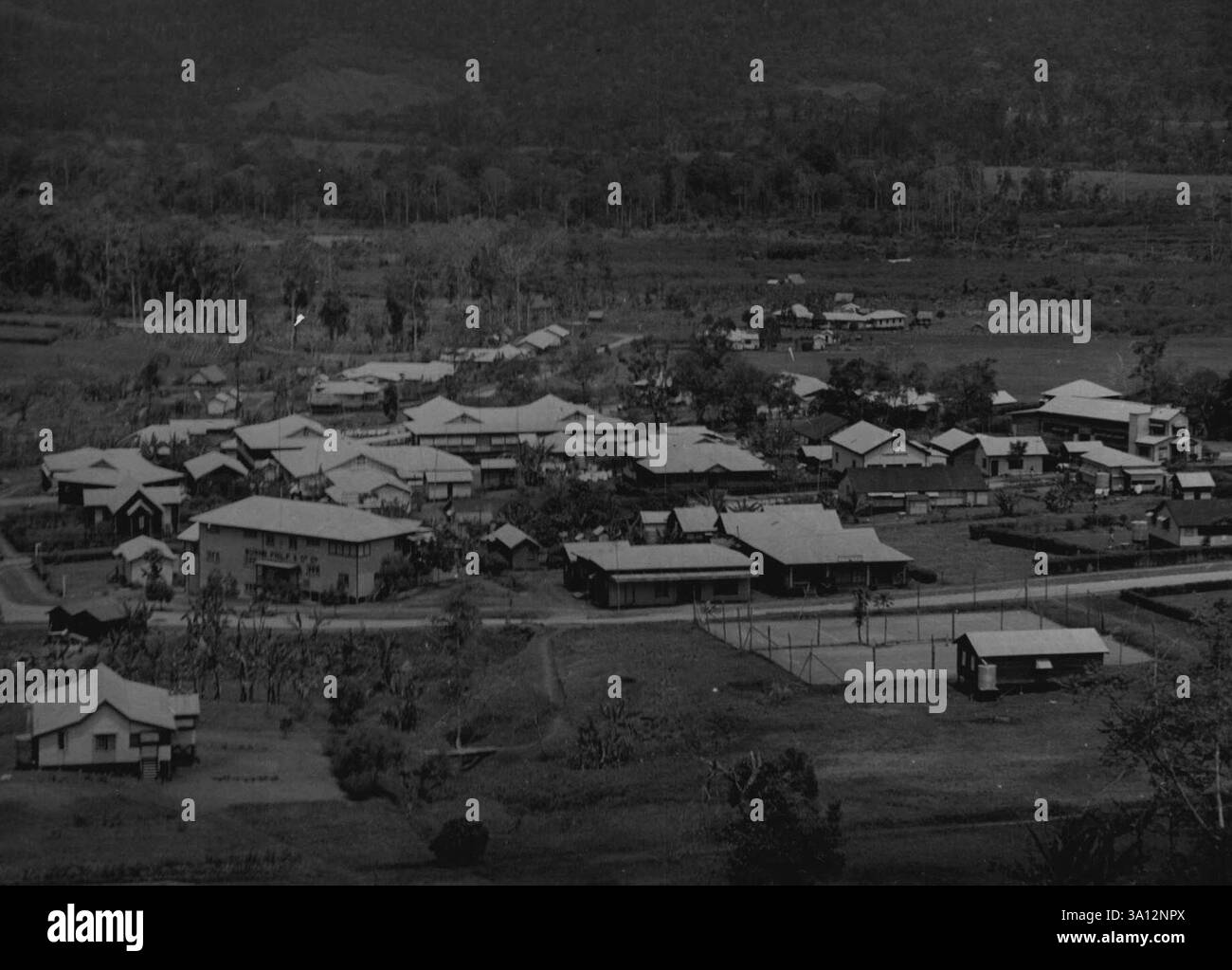 Wau showing main commercial section. February 17, 1942 Stock Photo - Alamy Wau showing main commercial section. February 17, 1942 Stock Photo - Alamy