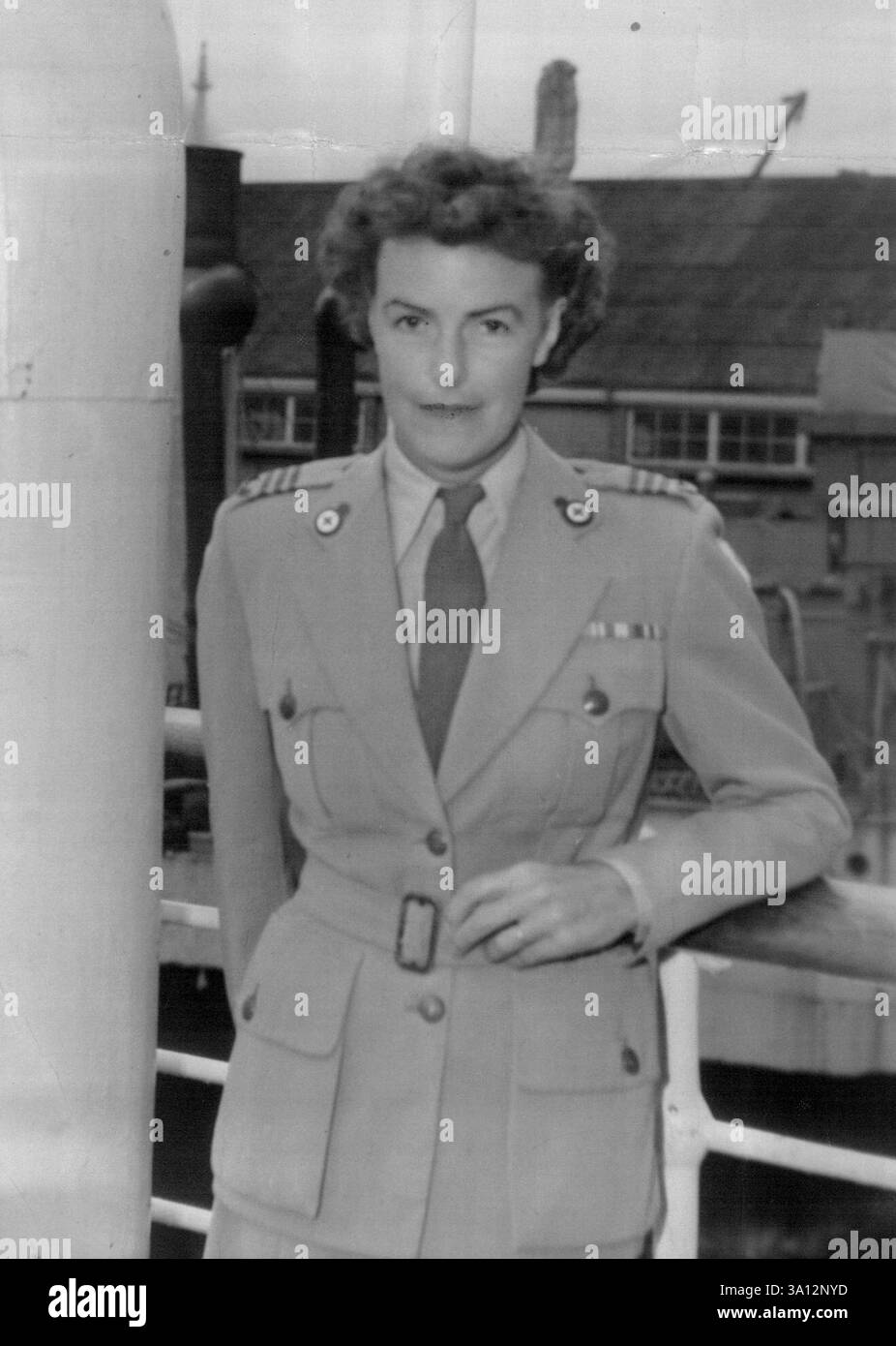 Lady Blamey wife of Sir Thomas Blamey photographed upon her return to ...