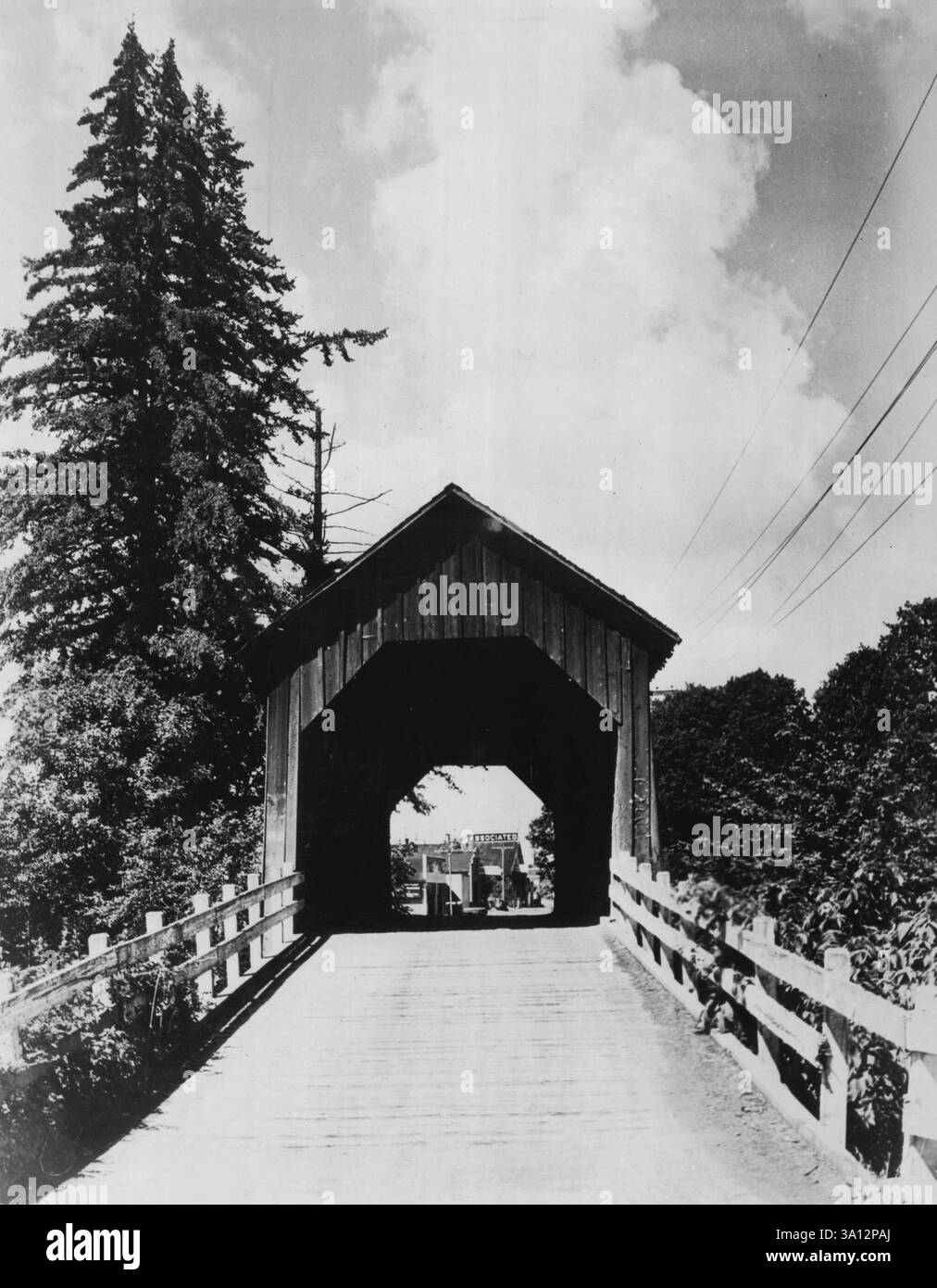 Covered Bridge - The crude arch of this covered bridge frames the main ...