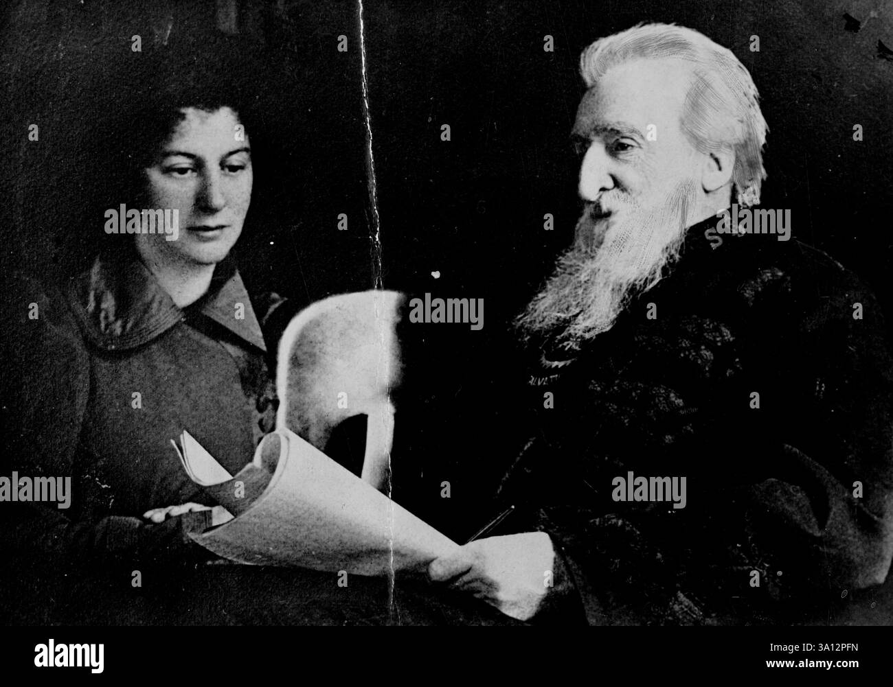 Picture of Eva Booth with her father General William Booth, the founder ...