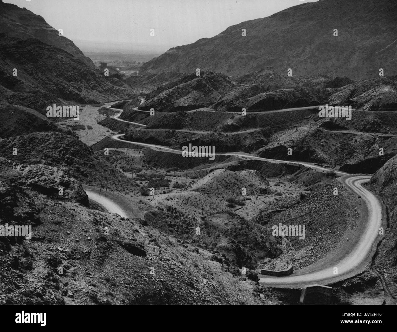 Here is the remarkable road through the Khyber Pass. The narrow defile ...