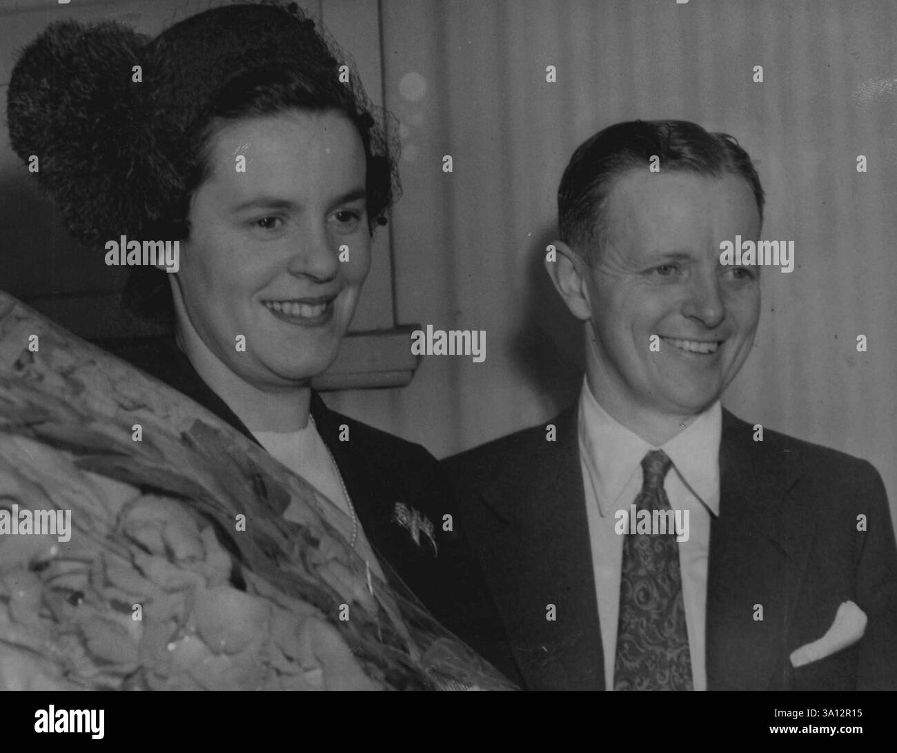 Jockey's Visit Australian Jockey, Edgar Britt, and his wife arrive in ...