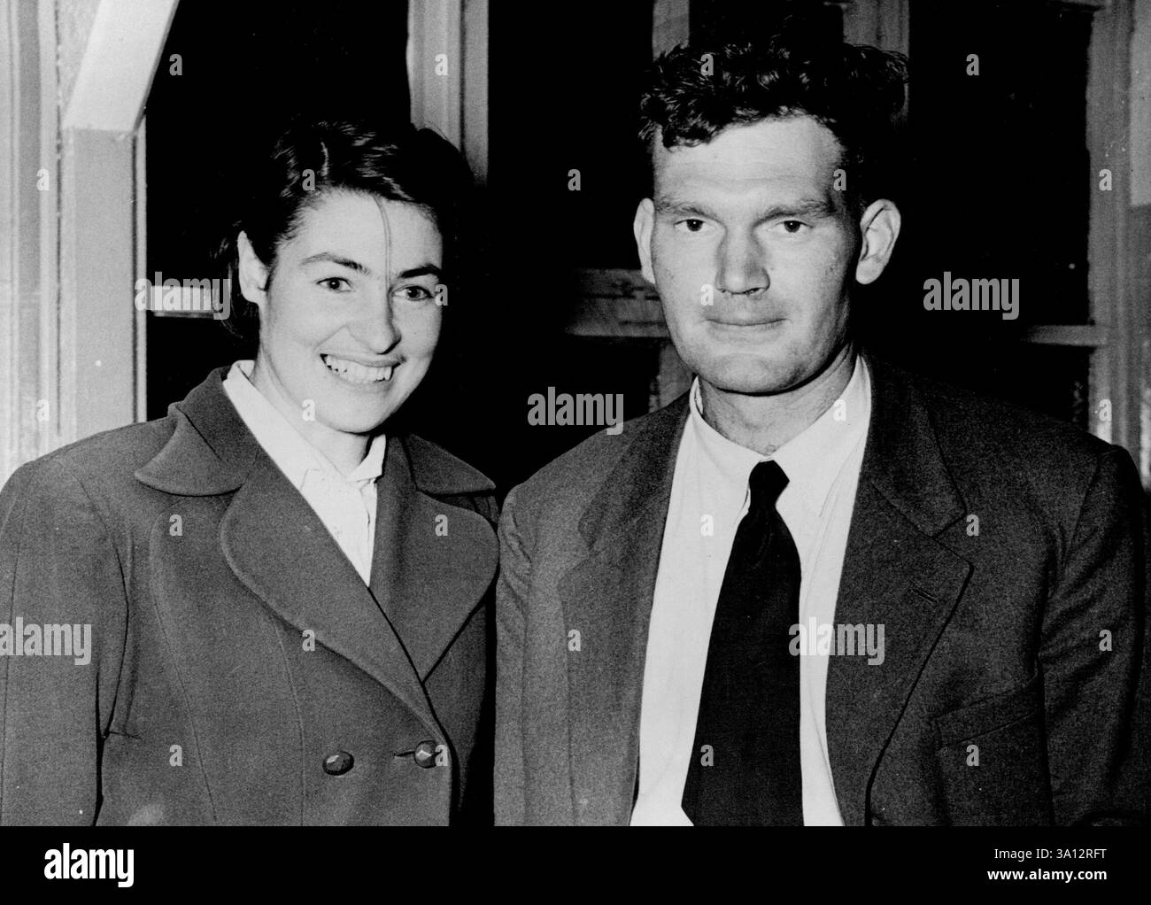 Everest Man Home -- Mr. Bourdillon with his wife Jennifer at London ...