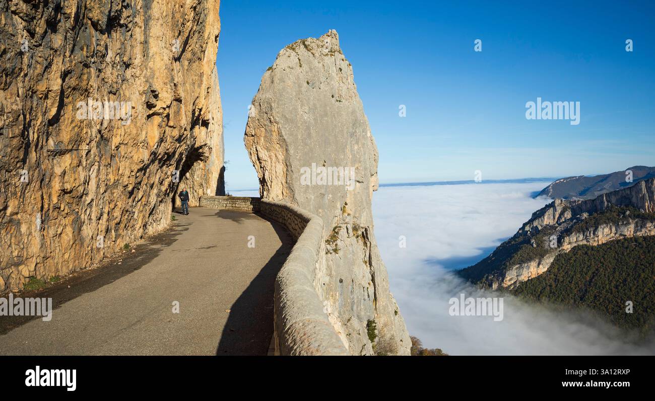 France, Drome, Parc Naturel Régional du Vercors, route touristique D76 ...
