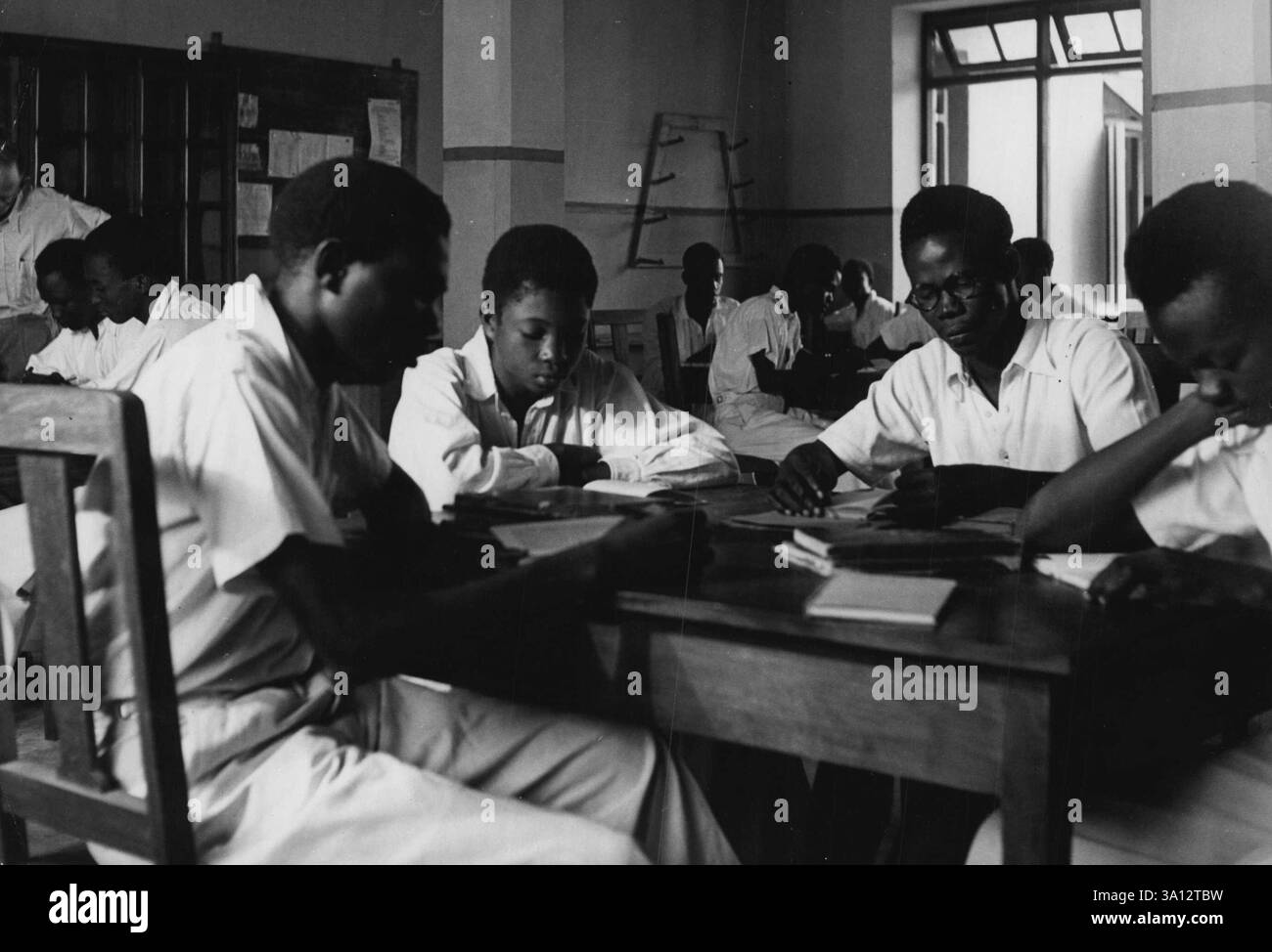 An African Secondary School : St. Gregory's Lagos.In the School Library ...