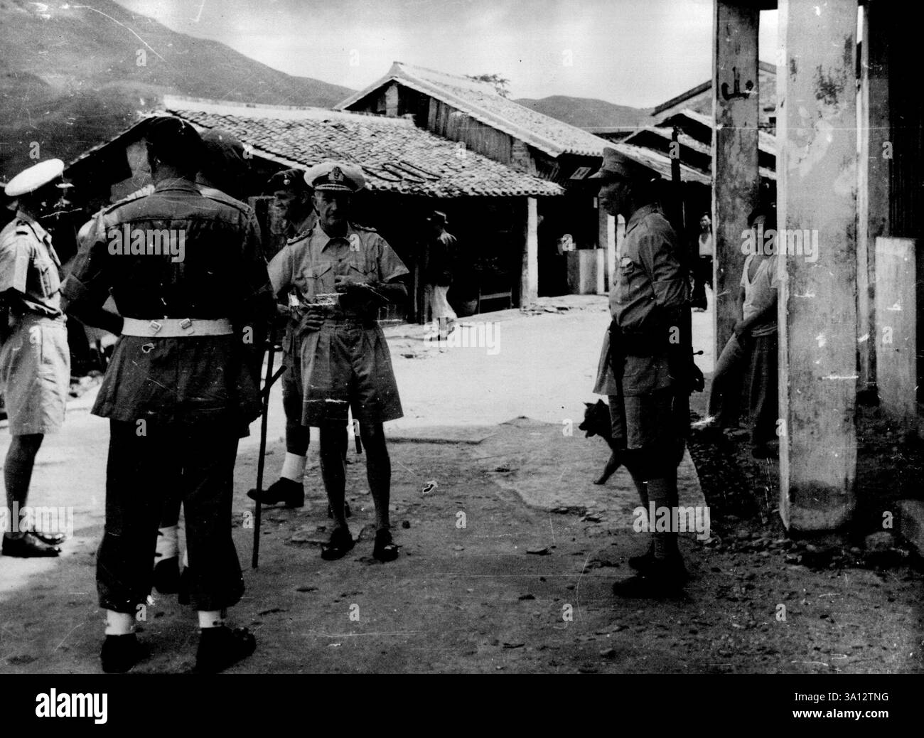 C-In-C British Pacific Fleet Visits China Border - At the village of ...