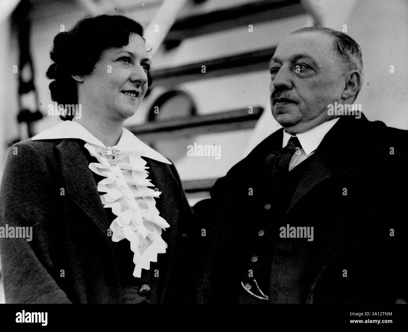 Mrs. H.B. Bonney, photographed with her father, Mr. A. Reubens, on her ...