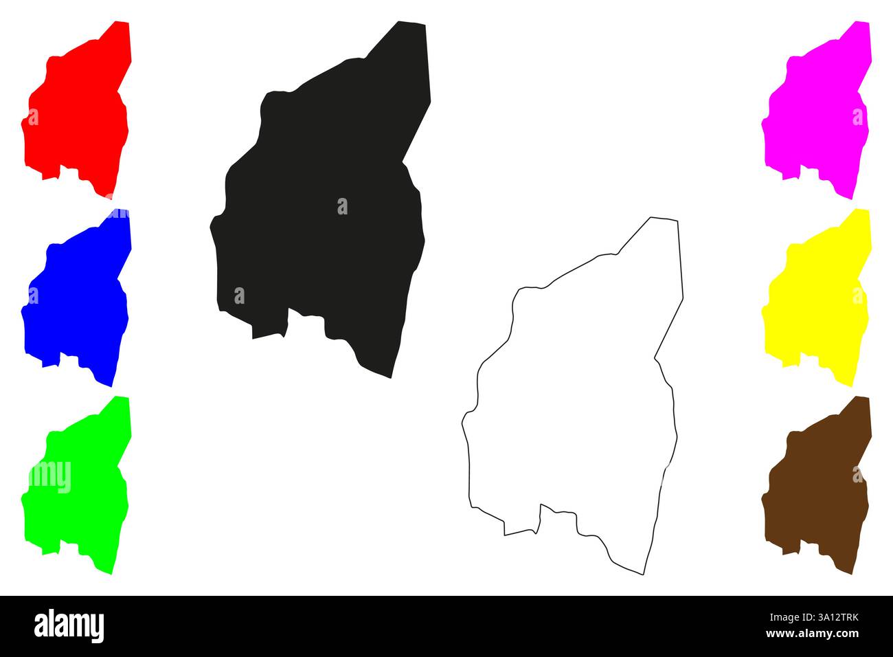 Achalpur city (Republic of India, State of Maharashtra) map vector ...