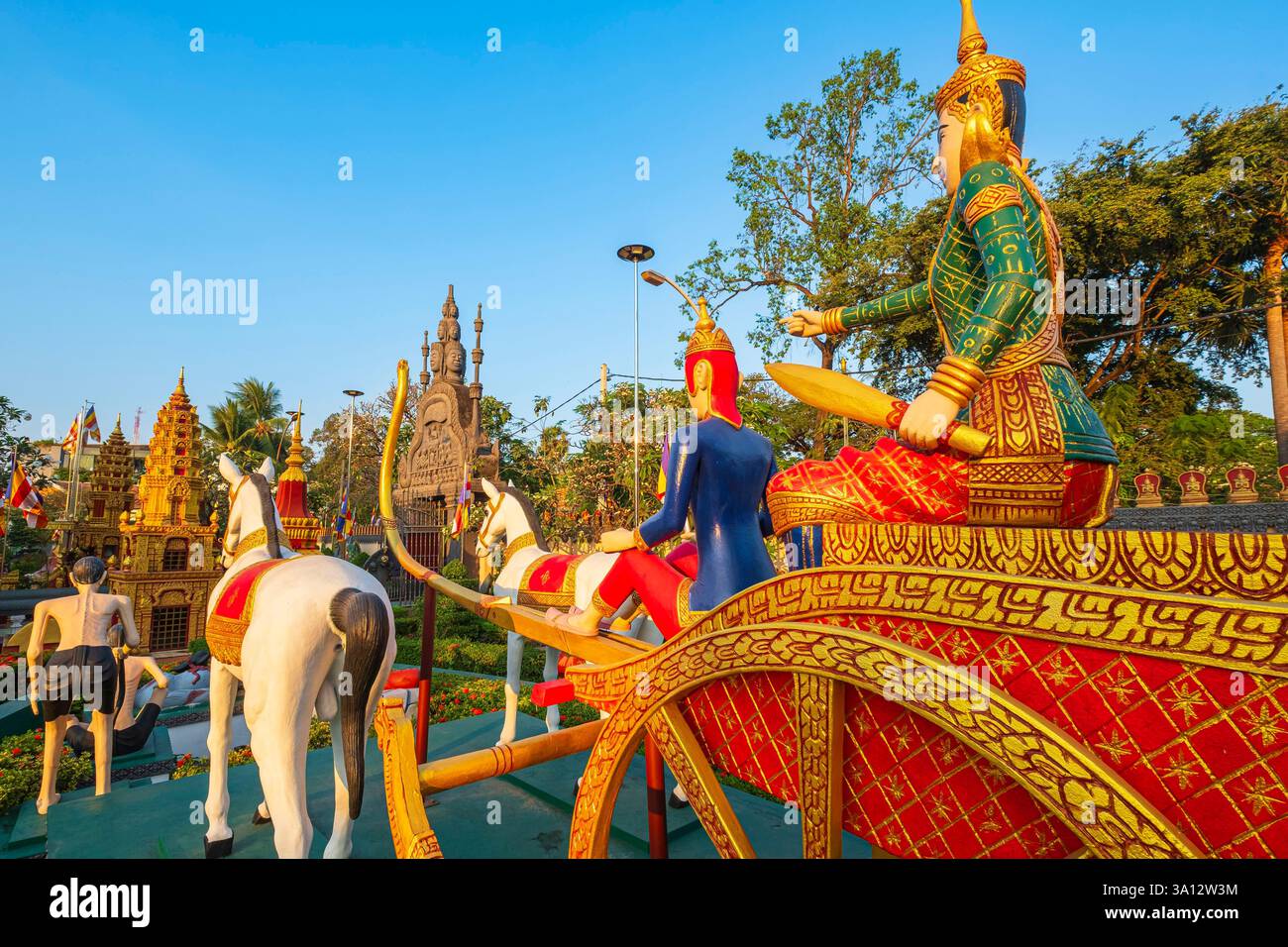 Cambodia, Siem Reap, Preah Prom Rath Buddhist pagoda Stock Photo - Alamy