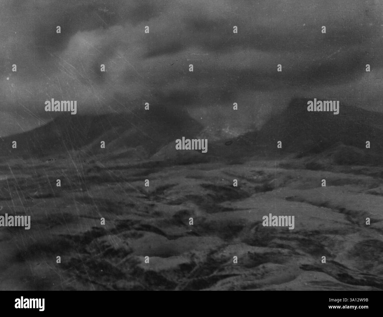 View Of Mount Lamington. Devastation -- The desolate scene on the ...