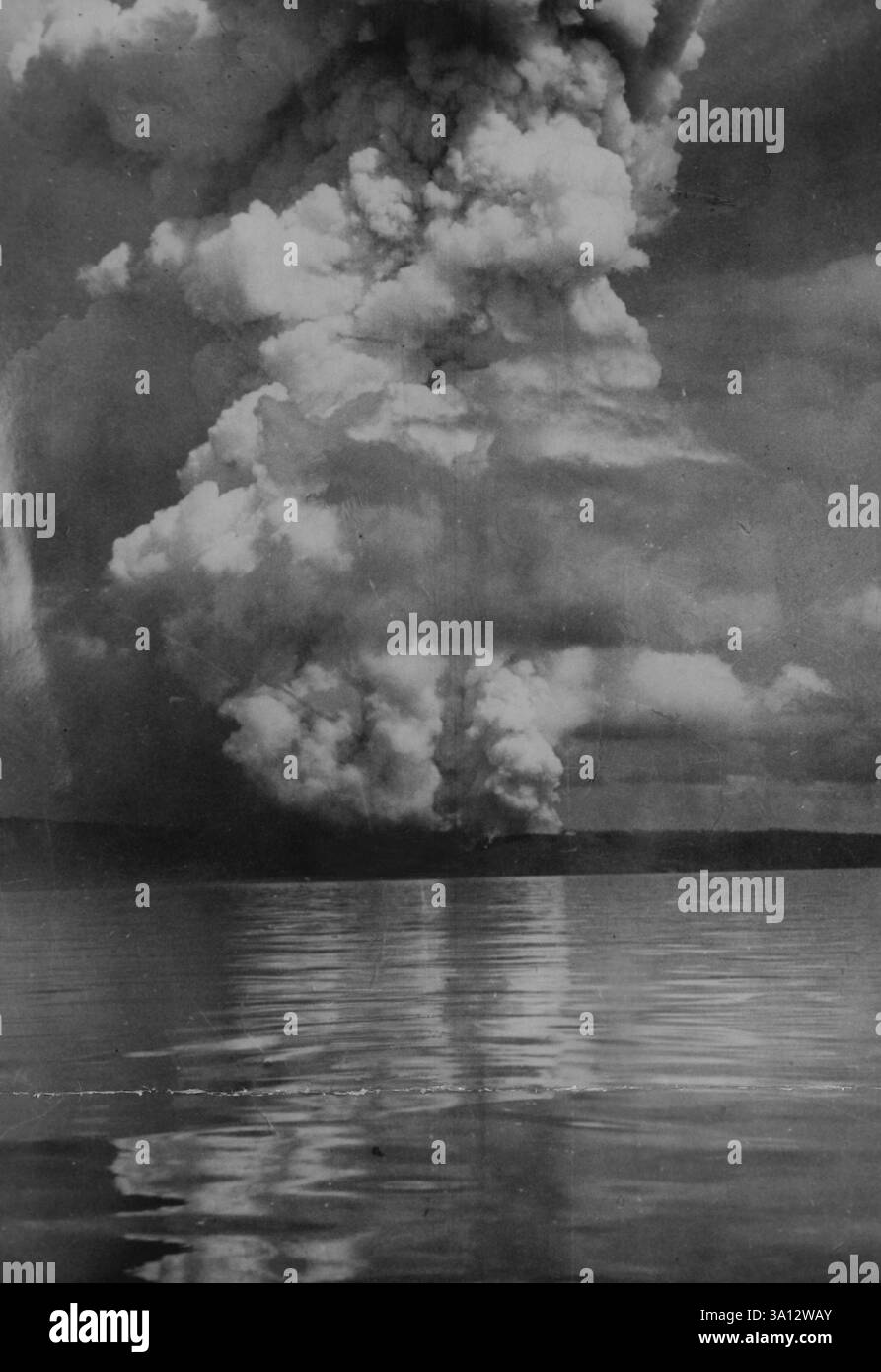 Volcanic eruption at Rabaul in 1937. Now the sea bed shakes but the ...