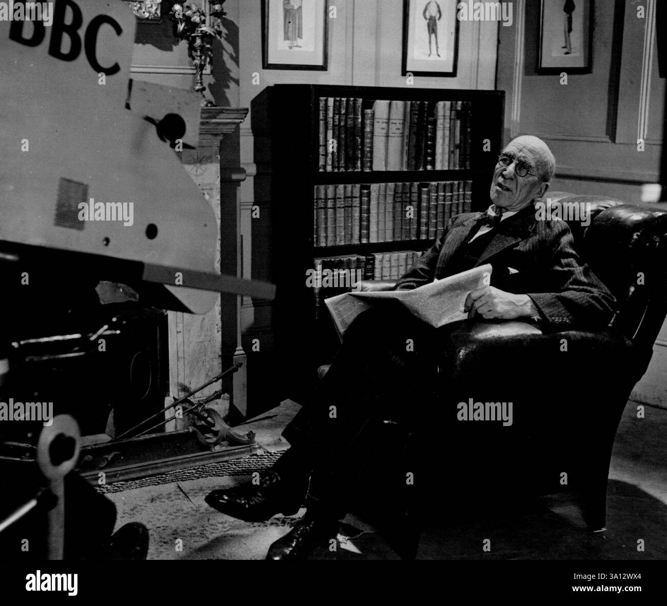 Algernon Blackwood, well known broadcaster and story-writer, appearing in the television series ...