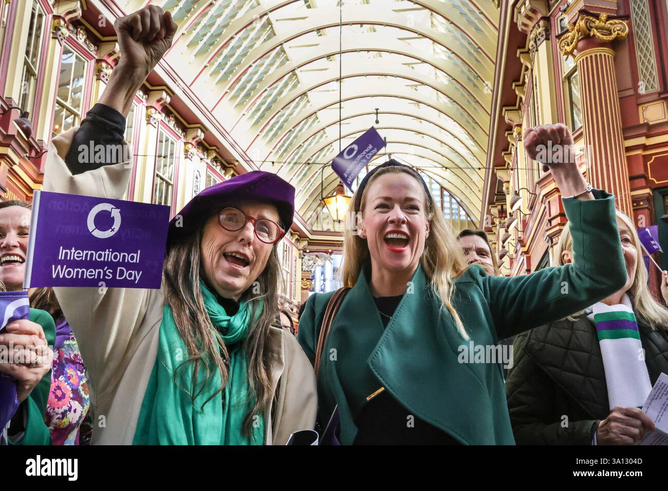 London, UK. 06th Mar, 2025. The choir at Leadenhall Market. Celebrating ...