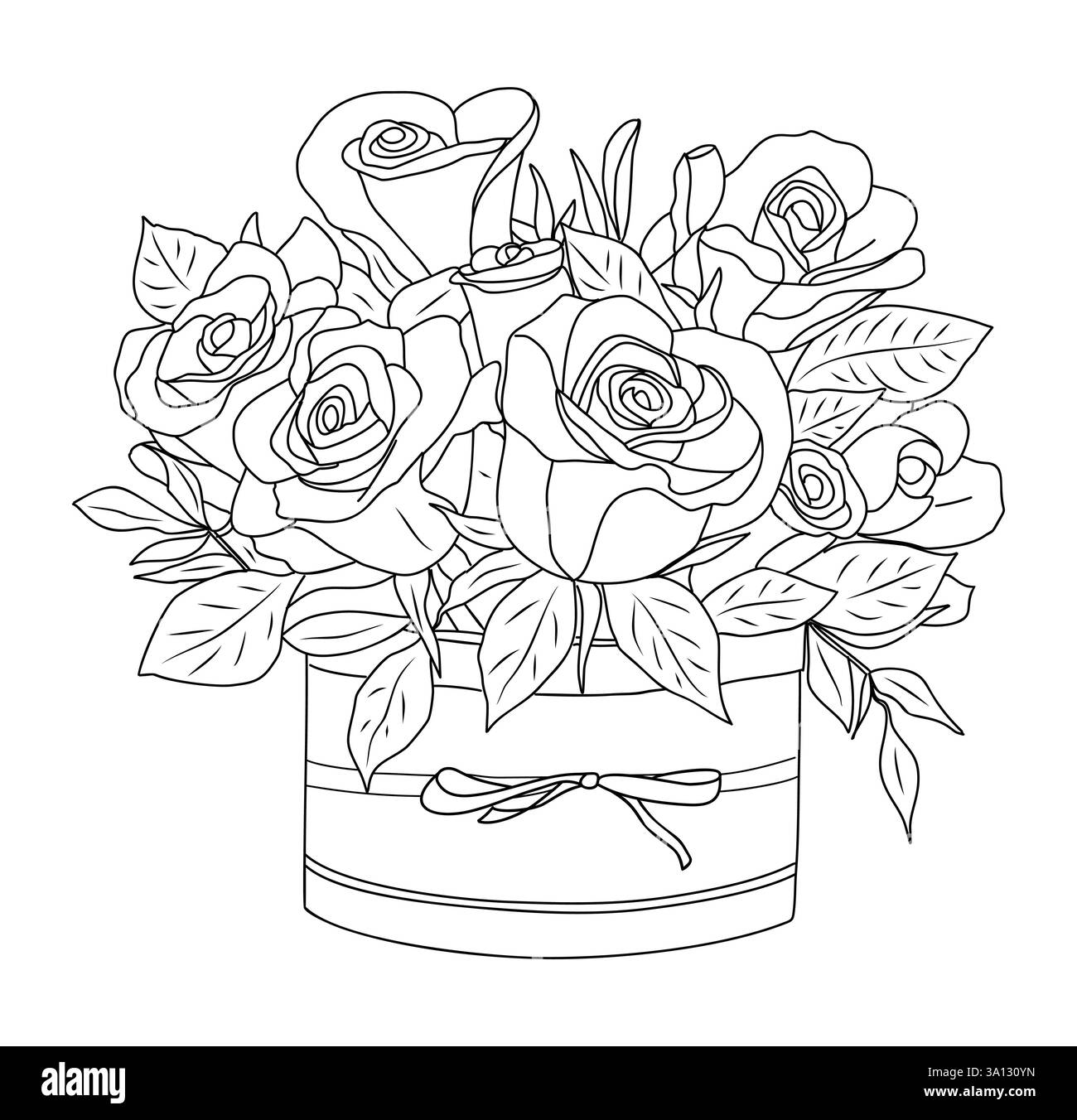 Roses coloring book Cut Out Stock Images & Pictures - Alamy