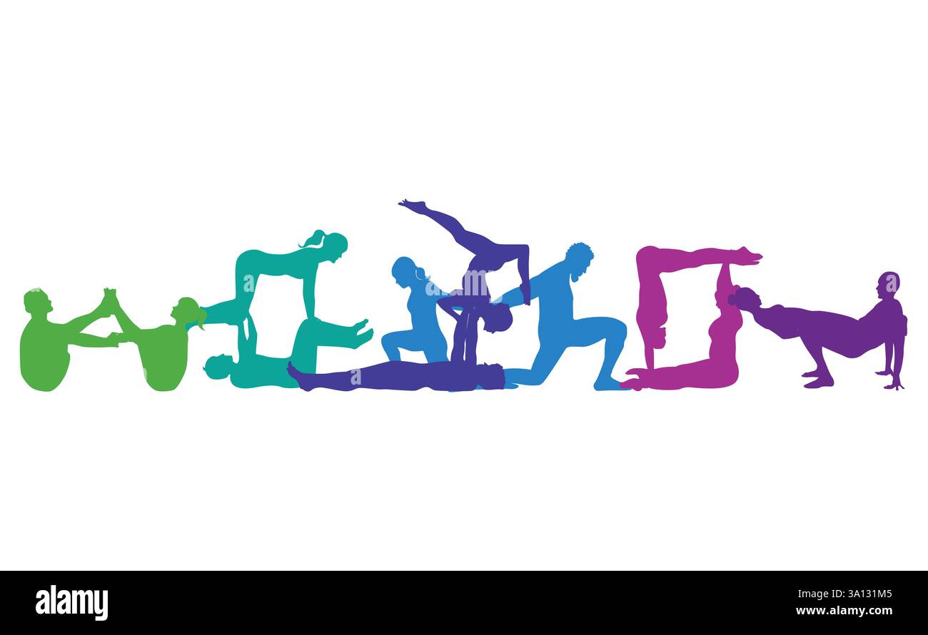 Wellness couple connection woman Stock Vector Images - Alamy