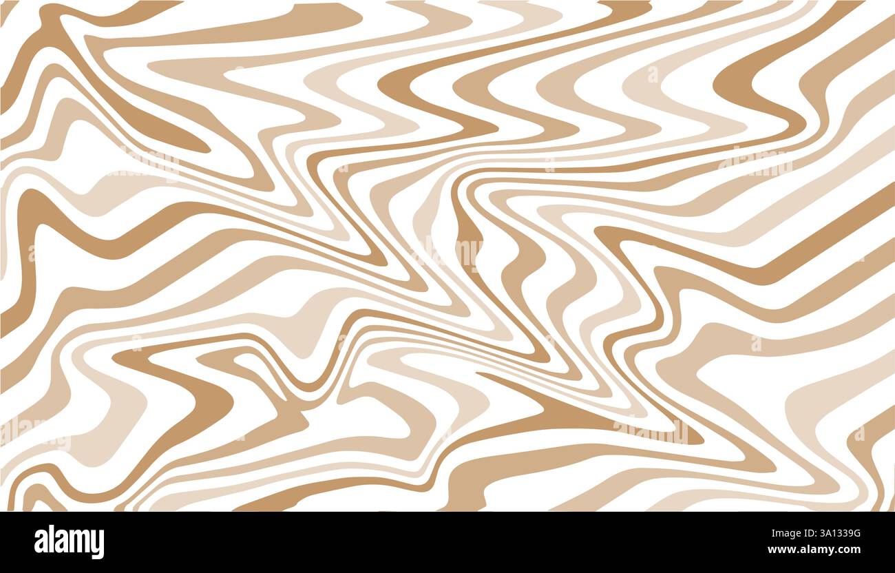 Vector Seamless Pattern with Melted Salted Caramel. Swirl Wavy ...